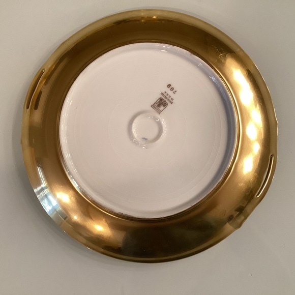 Pickard | Accents | Vintage Pickard China Rose Daisy 24k Gold Etched Plate 925 79 | Poshmark